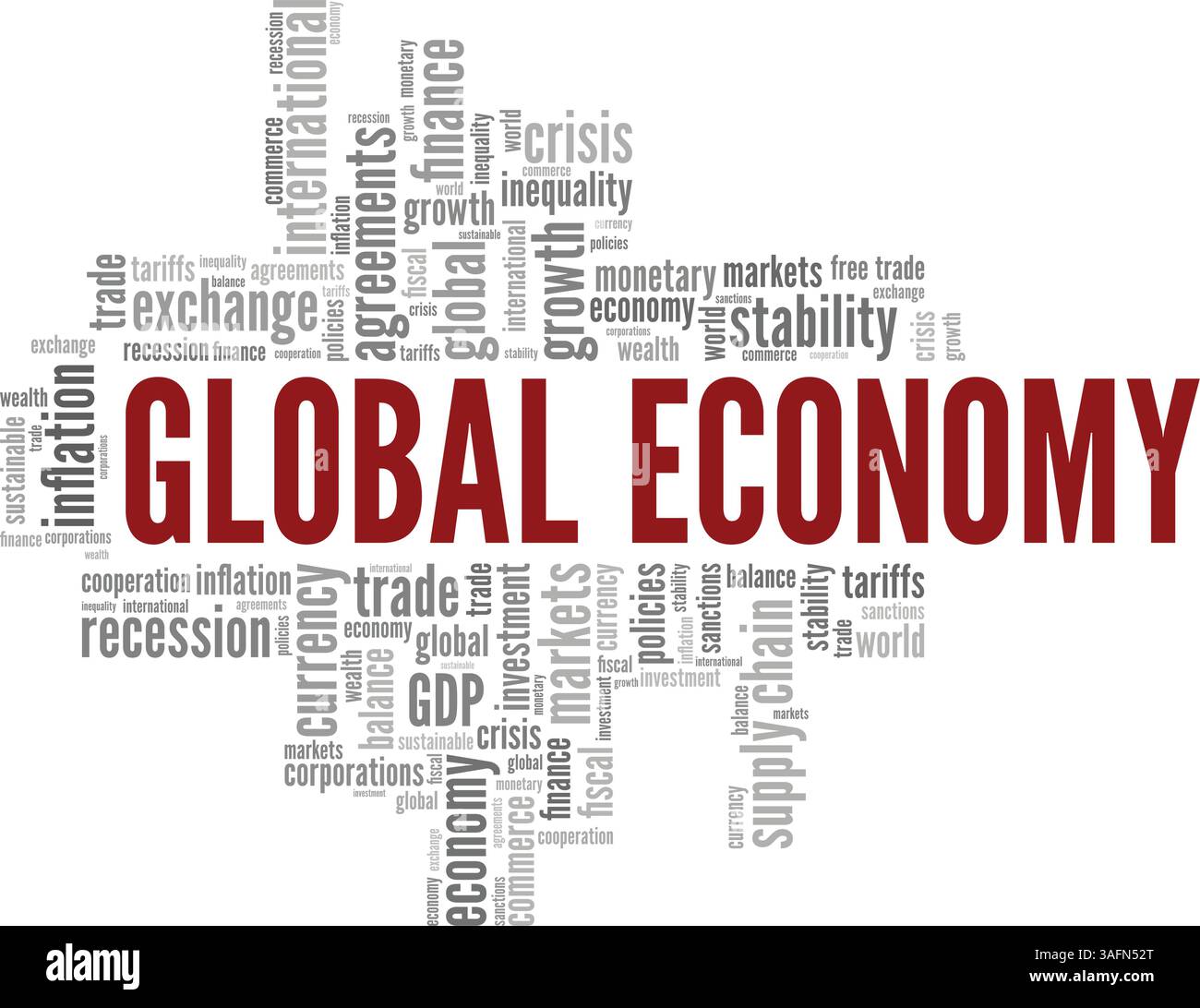 Global Economy word cloud conceptual design isolated on white ...