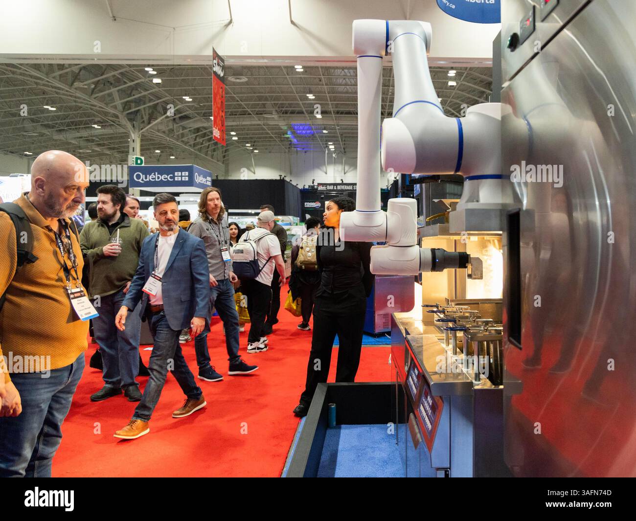 Toronto, Canada. 7th Apr, 2025. People look at an intelligent French ...