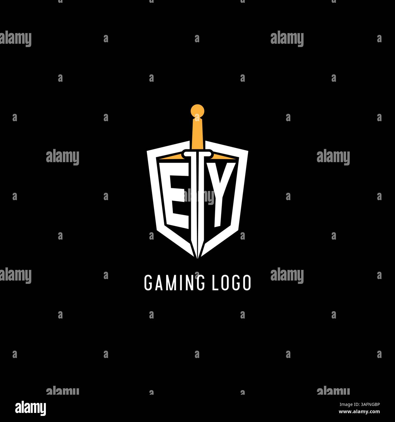 Letter EY logo with shield and sword design inspiration vector graphic ...