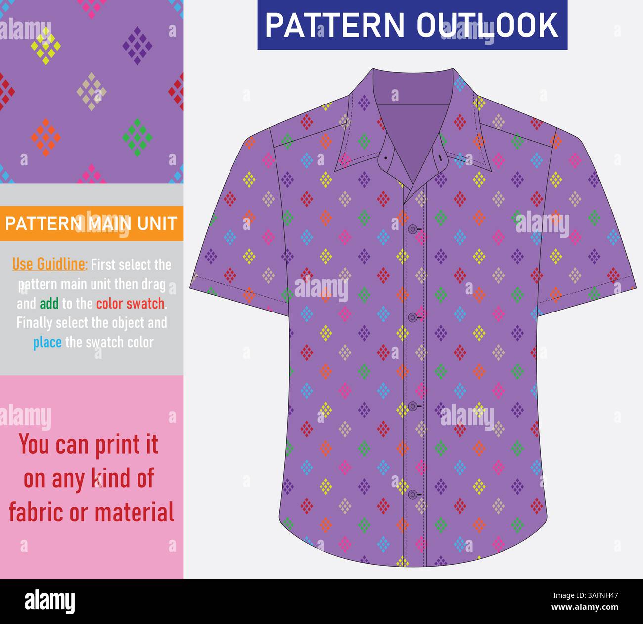 Geometric textile pattern cotton Stock Vector Images - Alamy