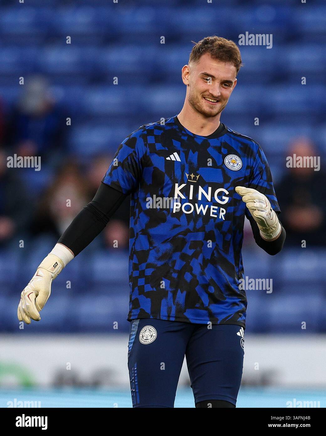 #30, goalkeeper Mads Hermansen of Leicester City at warm up during the ...