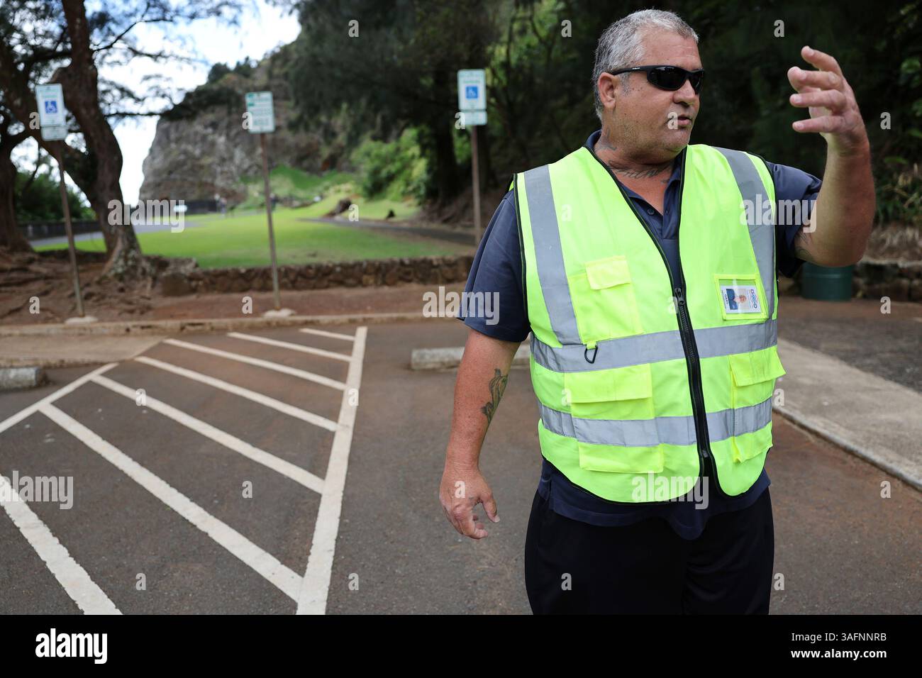 Gary Soares, a parking attendant at the Nuuanu Pali Lookout, was ...