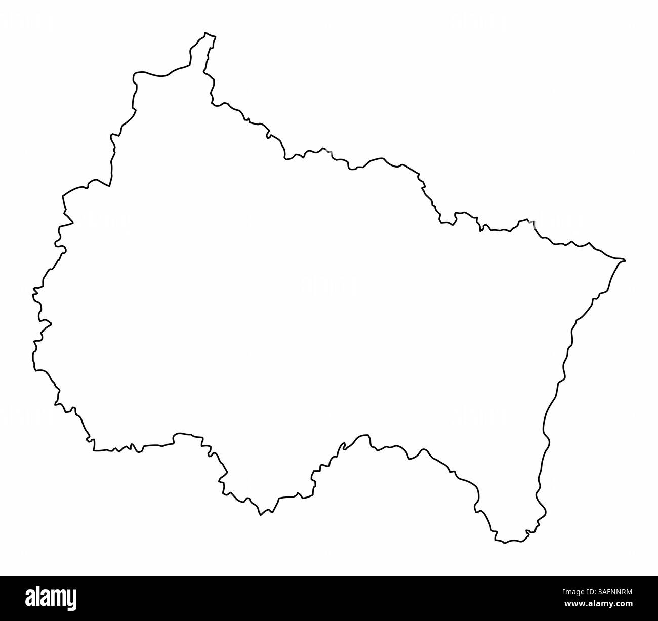 Grand Est outline map isolated on white background, France Stock Vector ...