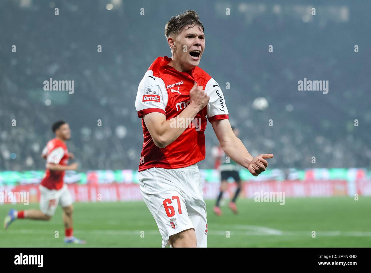 Lisbon, Portugal, April 7th, 2025: Afonso Patrao (67 SC Braga) in ...