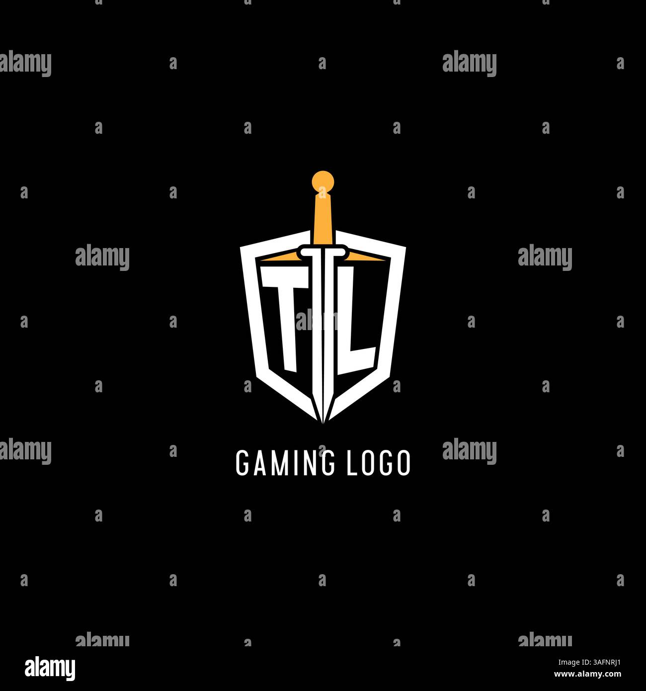 Letter TL logo with shield and sword design inspiration vector graphic ...
