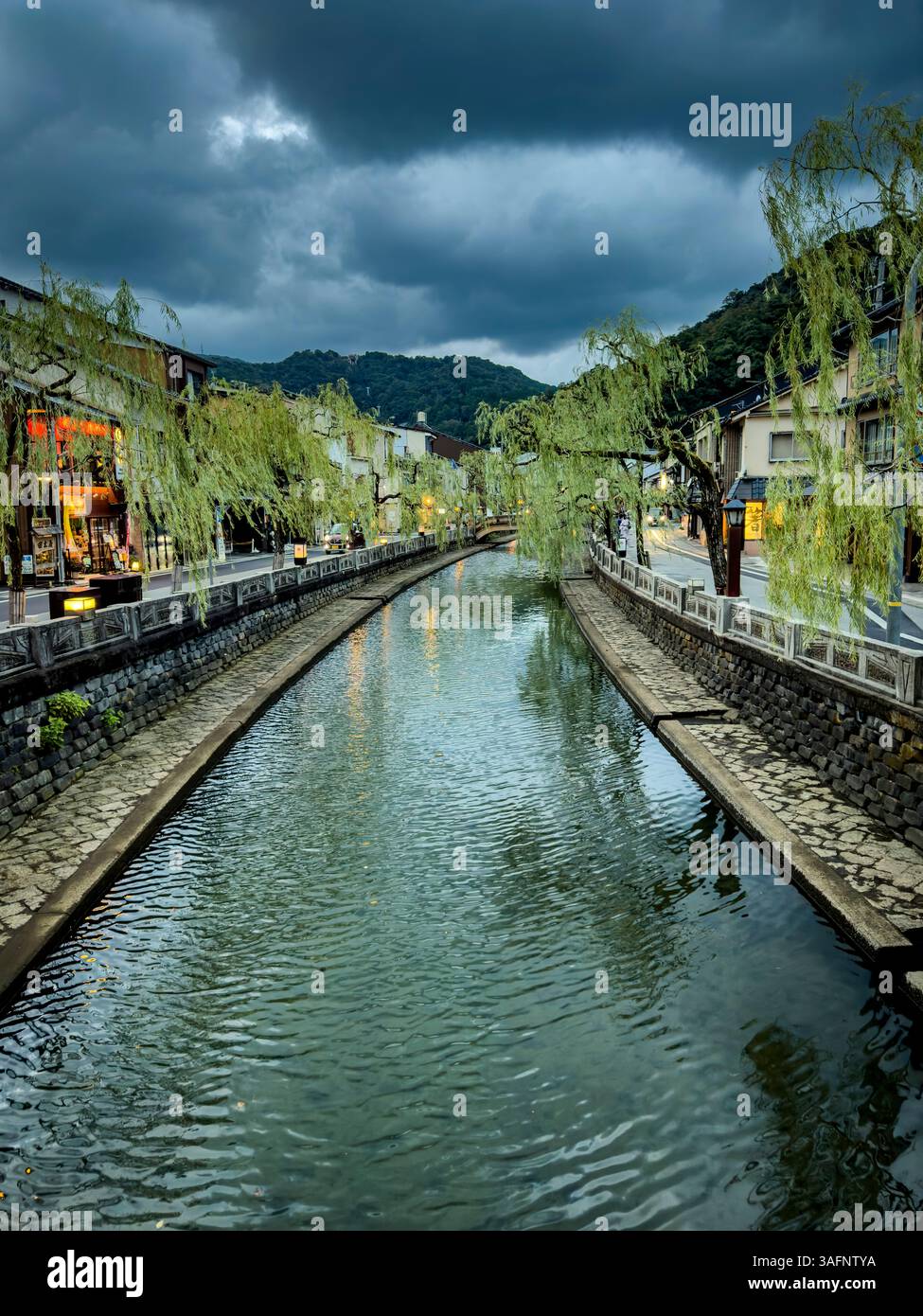 Maruyama River running through Kinosakionsen, Hyogo Prefecture, Kansai ...