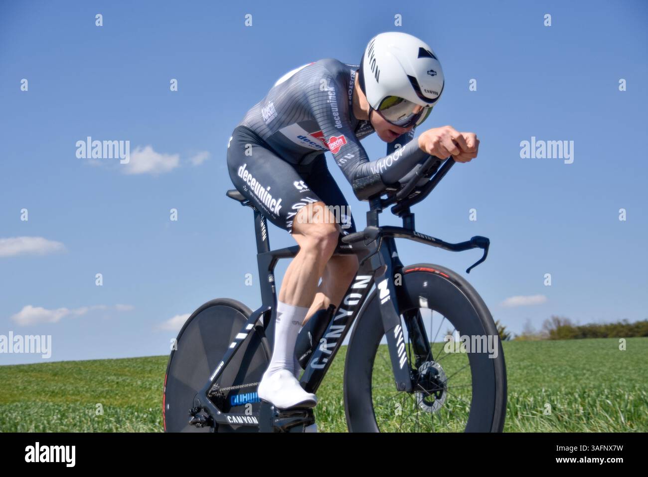 Vitoria, Alava, Basque Country, Spain, April 7, 2025: Cyclist Juri ...
