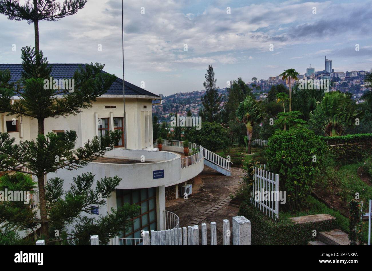 A view of downtown Kigali from the Rwanda Genocide Memorial during ...