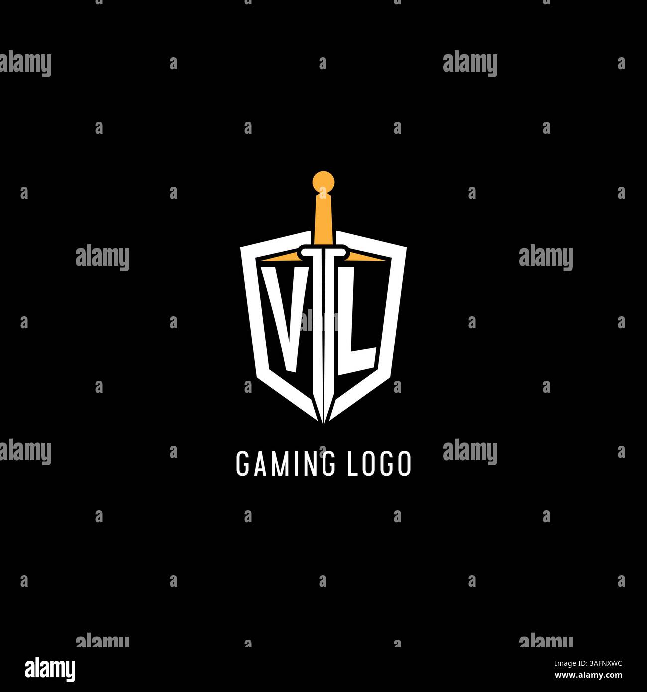 Letter VL logo with shield and sword design inspiration vector graphic ...