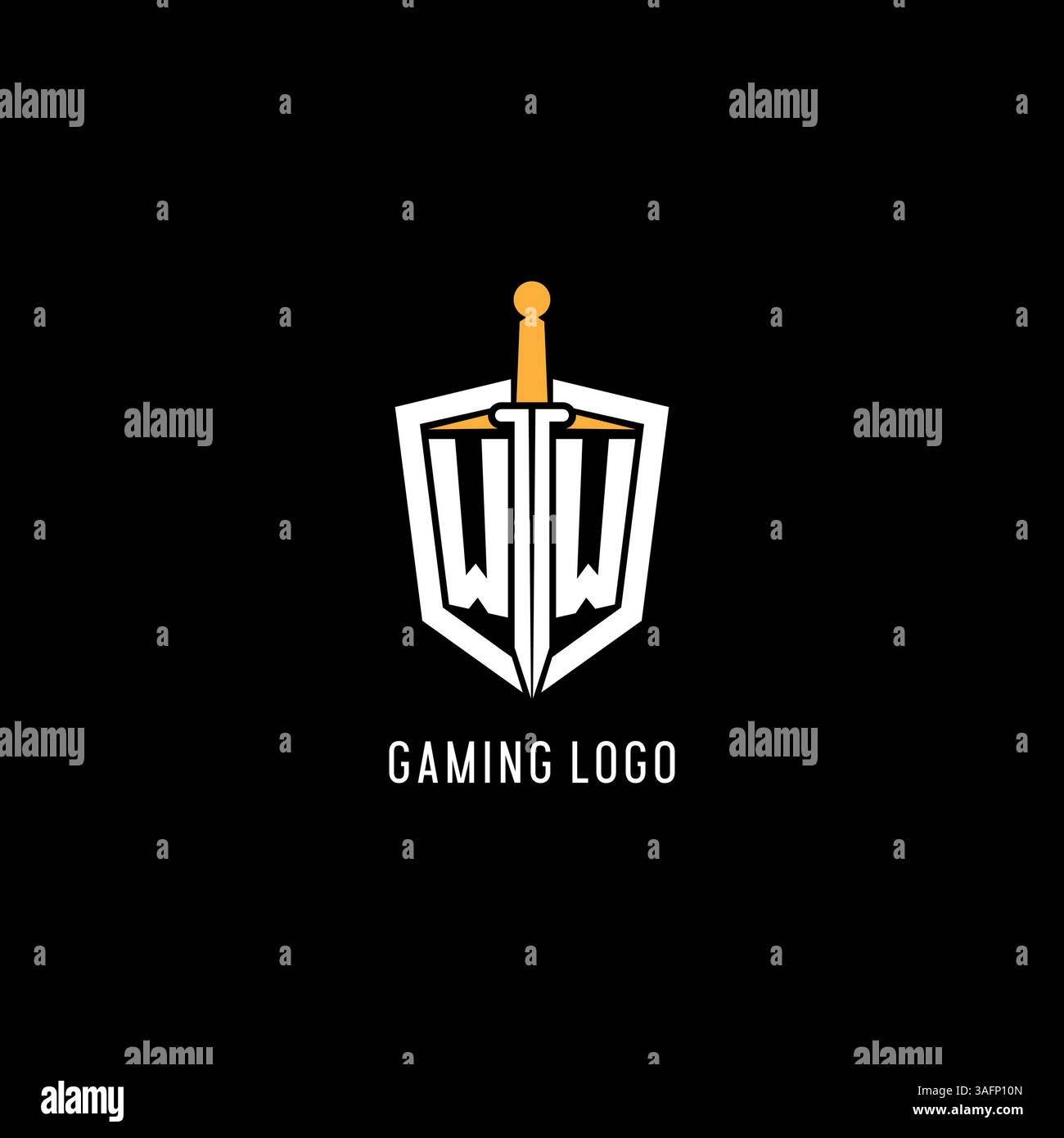 Letter WW logo with shield and sword design inspiration vector graphic ...