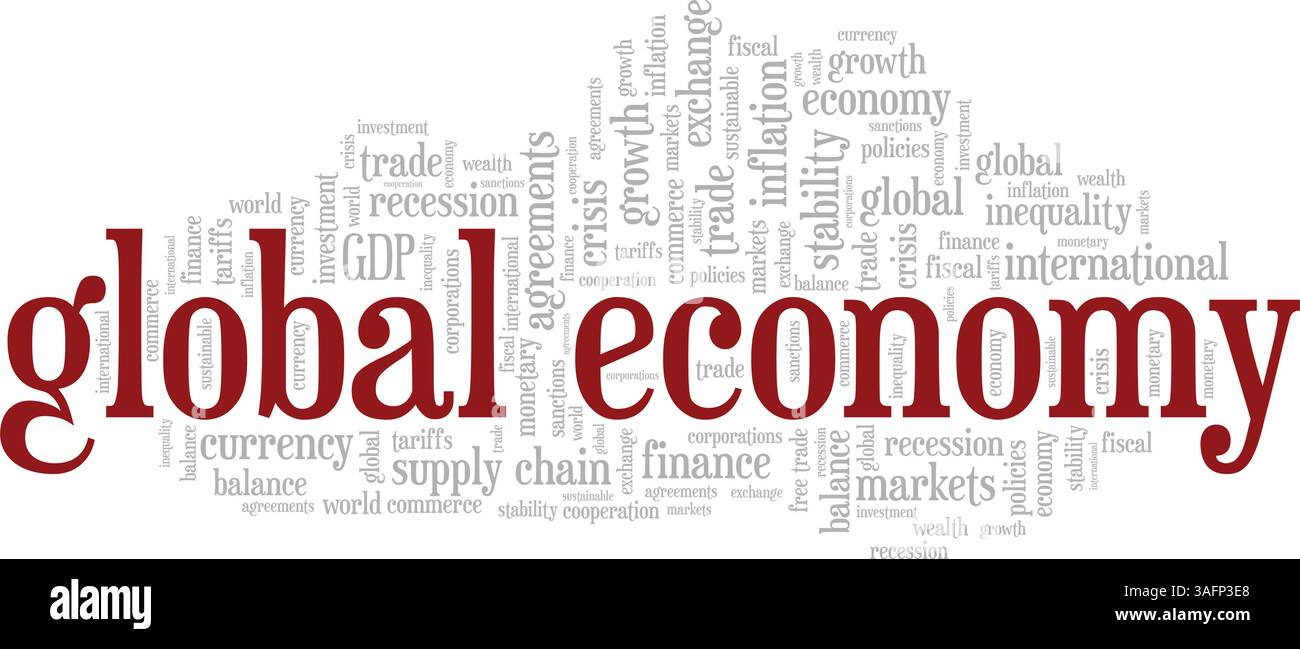 Global Economy word cloud conceptual design isolated on white ...
