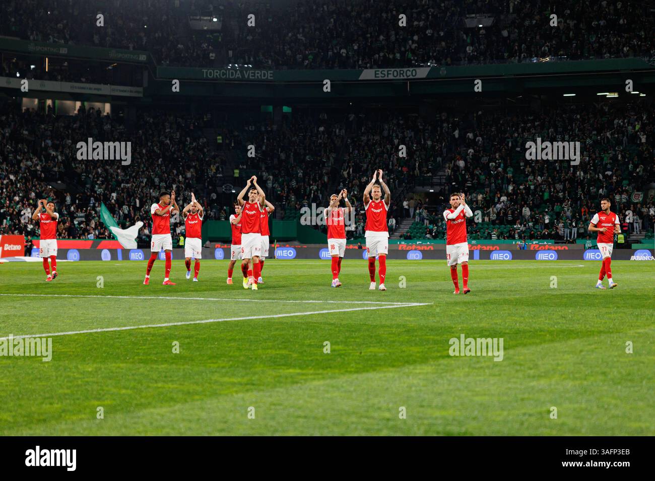 Team of SC Braga seen during Liga Portugal game between teams of ...