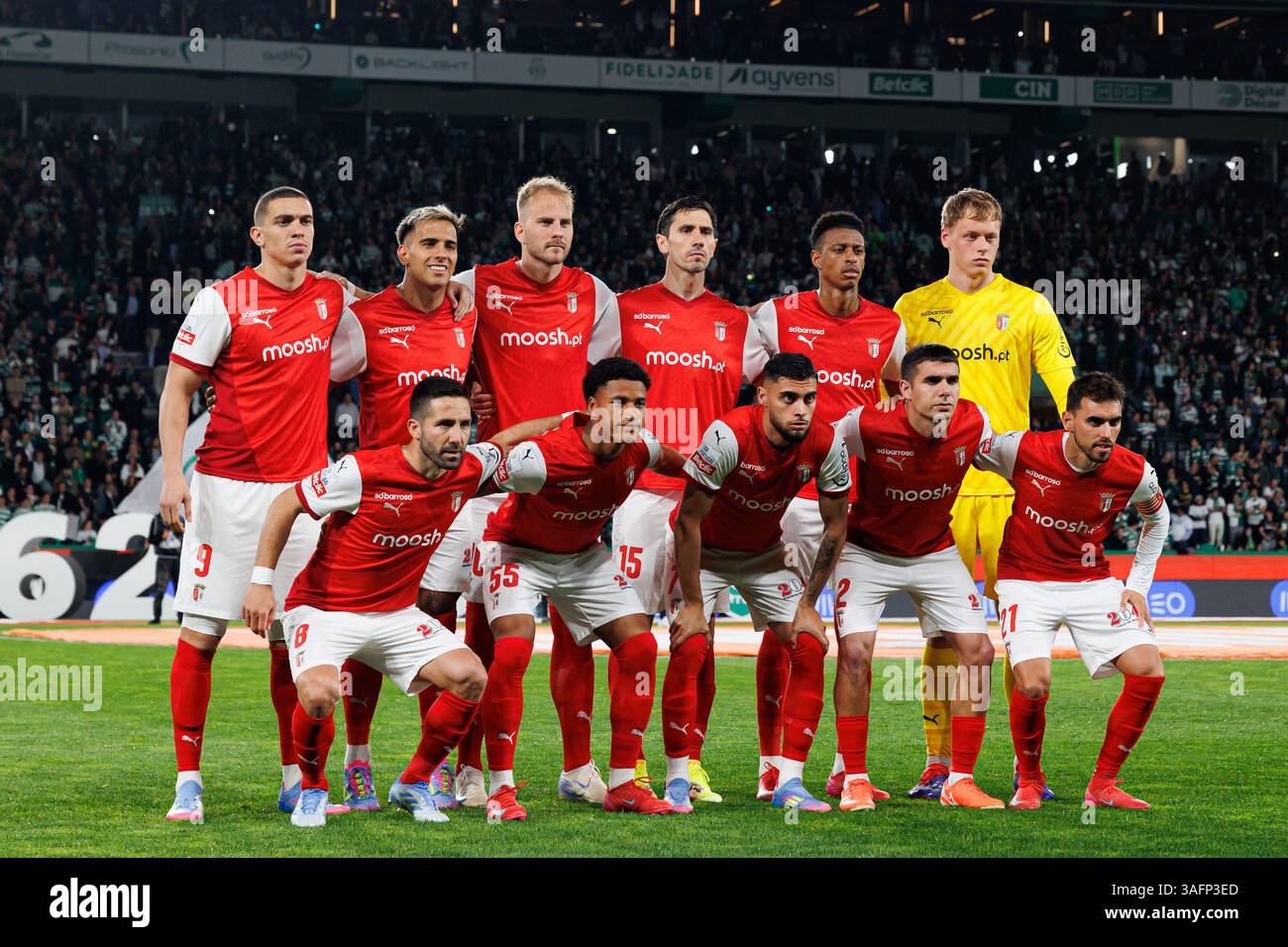 Team of SC Braga seen during Liga Portugal game between teams of ...