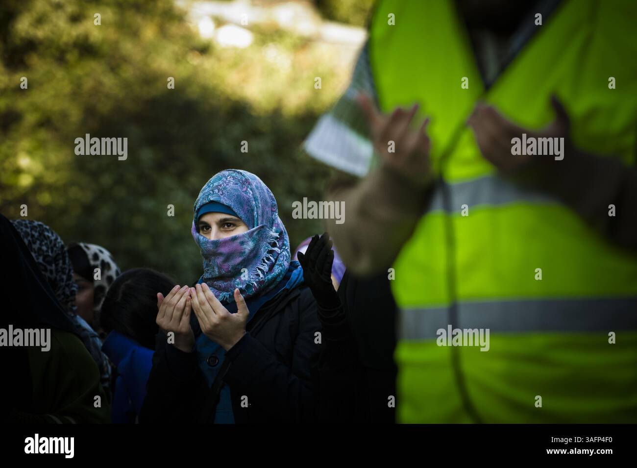 Woman protesting innocence hi-res stock photography and images - Alamy