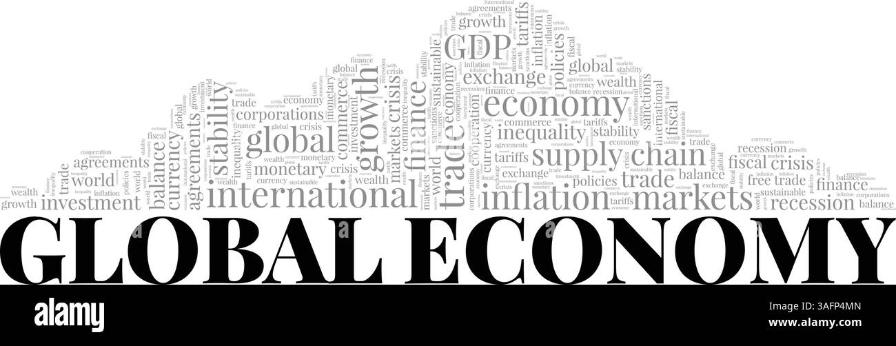 Global Economy word cloud conceptual design isolated on white ...