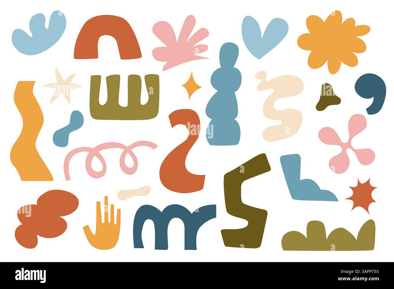 Playful organic shapes in Stock Vector Images - Alamy