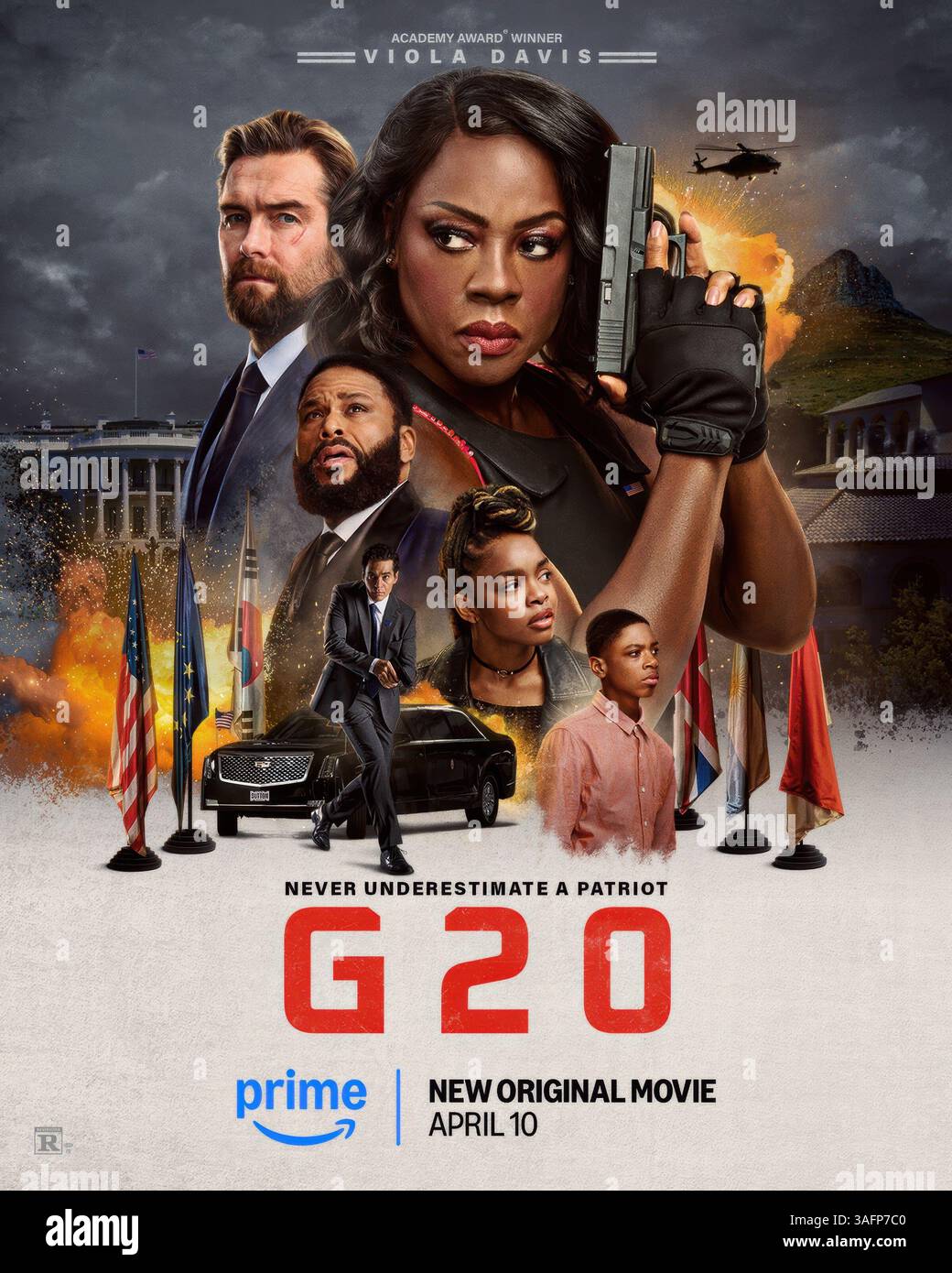 G20, US poster, top from left: Antony Starr, Viola Davis, middle ...