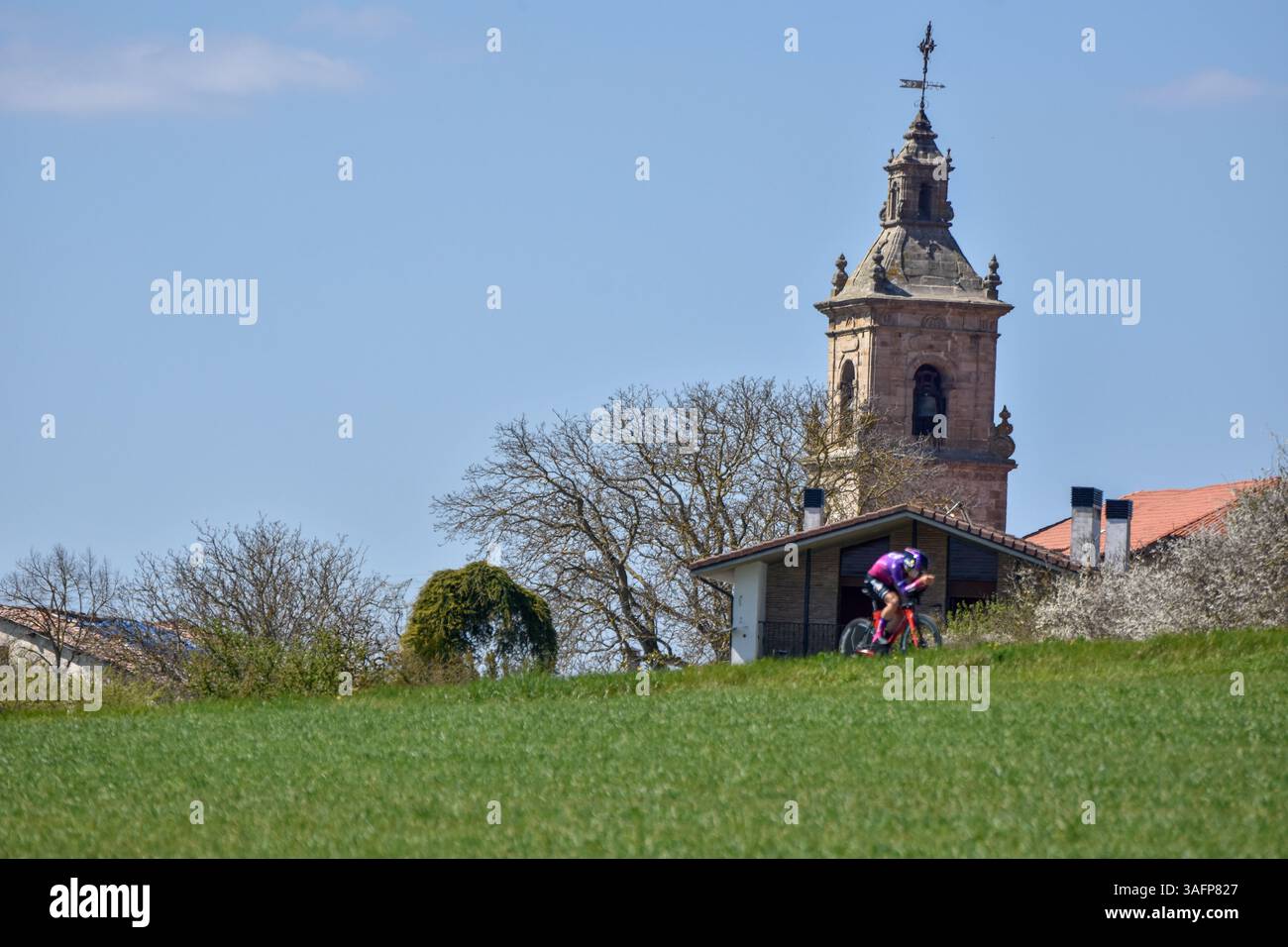 Vitoria, Alava, Basque Country, Spain, April 7, 2025: Cyclist Hugo de ...