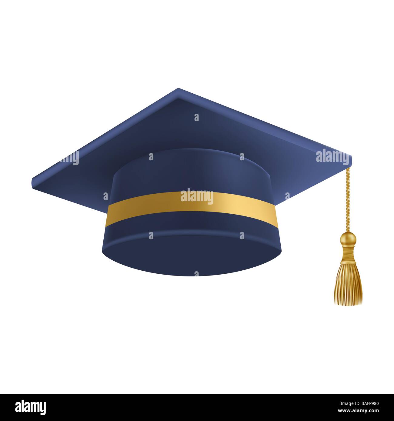Realistic Blue graduate cap. 3D Graduation Doctoral hat Stock Vector ...