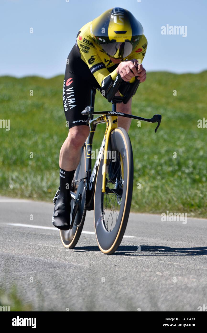 Vitoria, Alava, Basque Country, Spain, April 7, 2025: Cyclist Ben ...