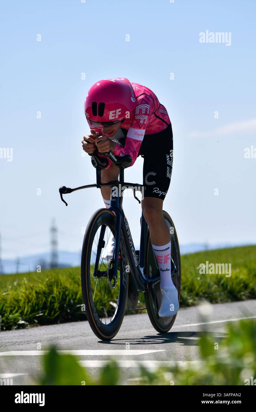 Vitoria, Alava, Basque Country, Spain, April 7, 2025: Cyclist Markel ...