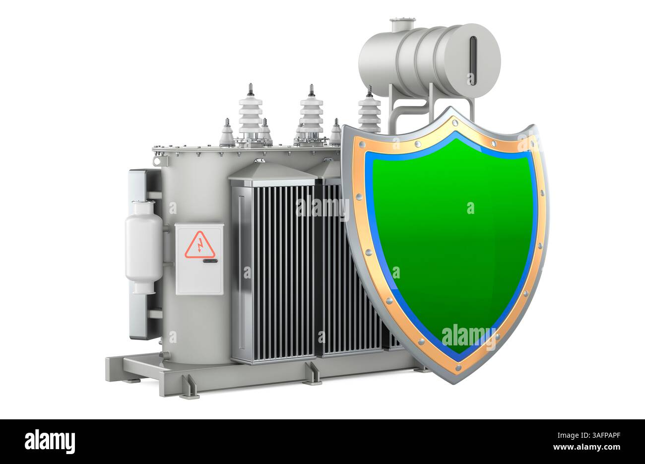 Transformer oil, high voltage power transformer with shield, 3D ...