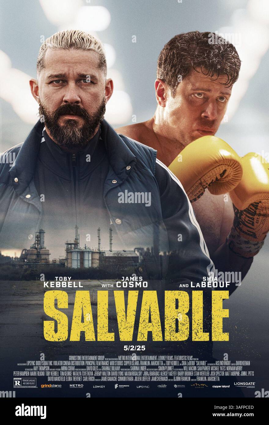 SALVABLE, US poster, from left: Shia LaBeouf, Toby Kebbell, 2025 ...