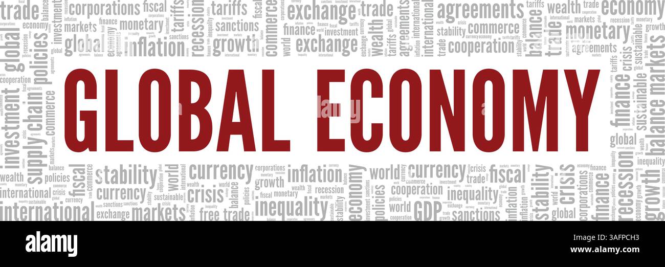 Global Economy word cloud conceptual design isolated on white ...