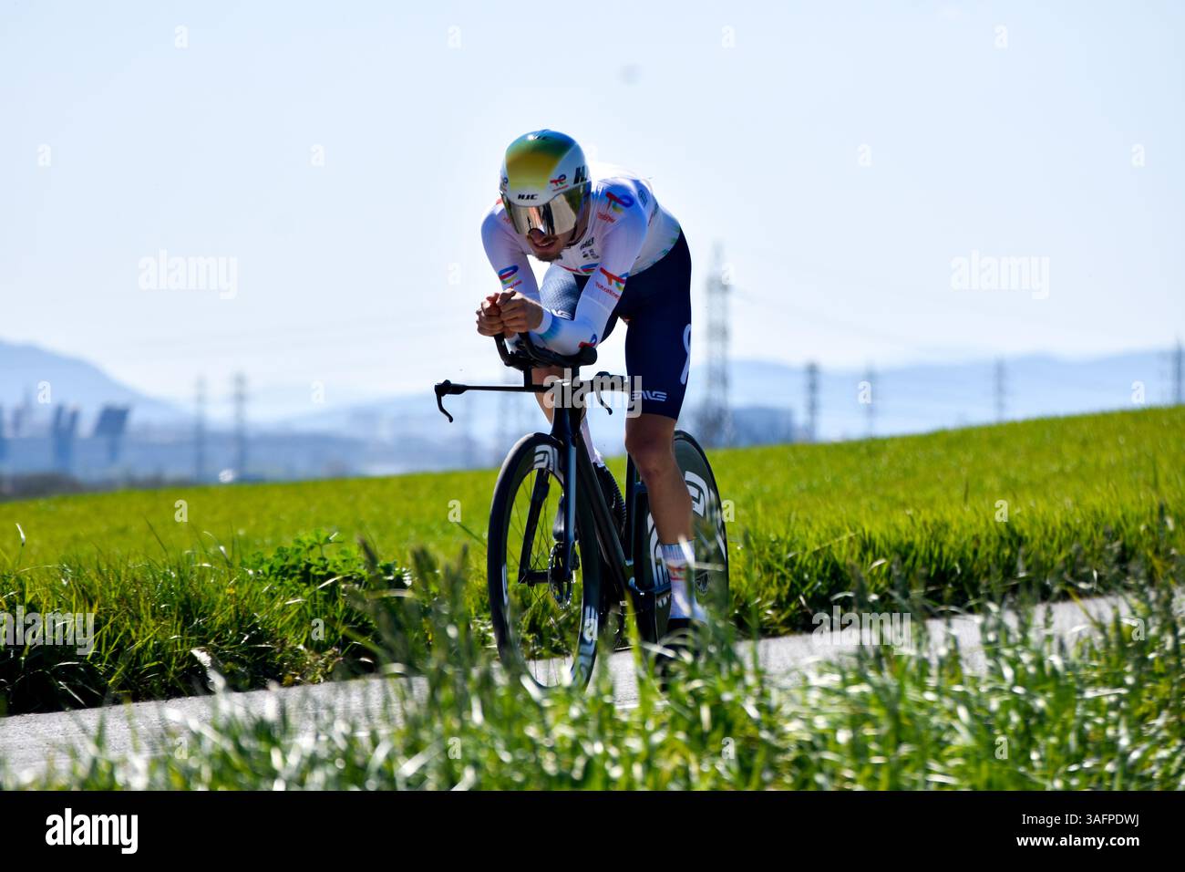 Vitoria, Alava, Basque Country, Spain, April 7, 2025: Cyclist Joris ...