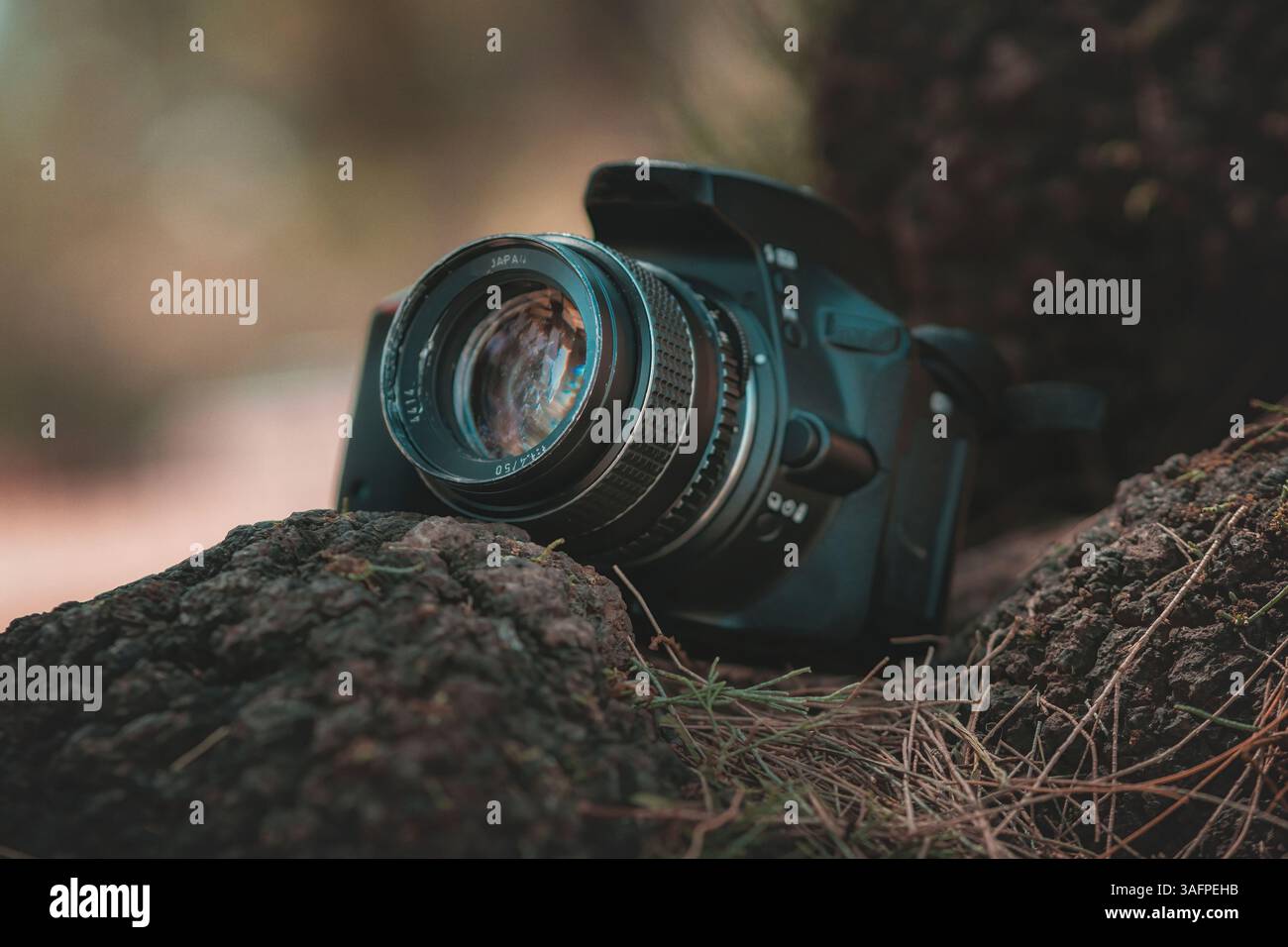 Digital camera with a retro lens, has space for writing, photographer's ...