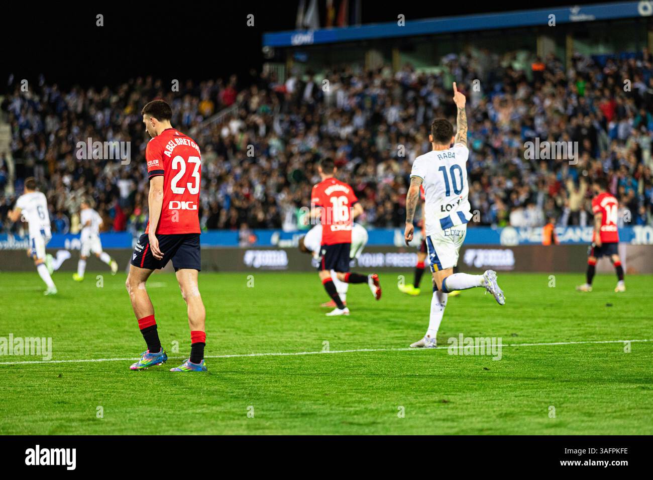 Leganes, Madrid, Spain. 07th Apr 2025. Goal Celebration Leganes Raba ...
