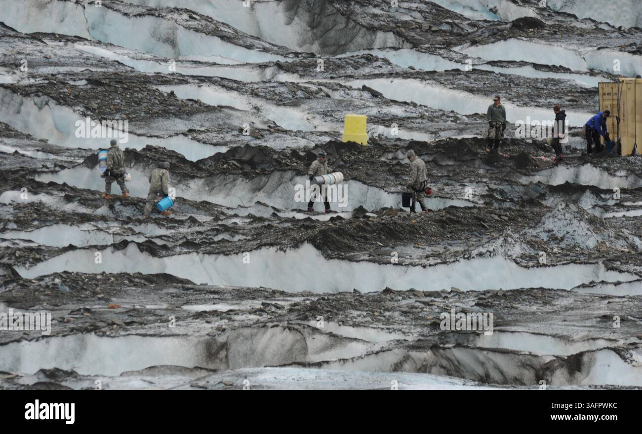 July 12, 2012 - Anchorage, AK, USA - Aerial view from an Alaska Army ...