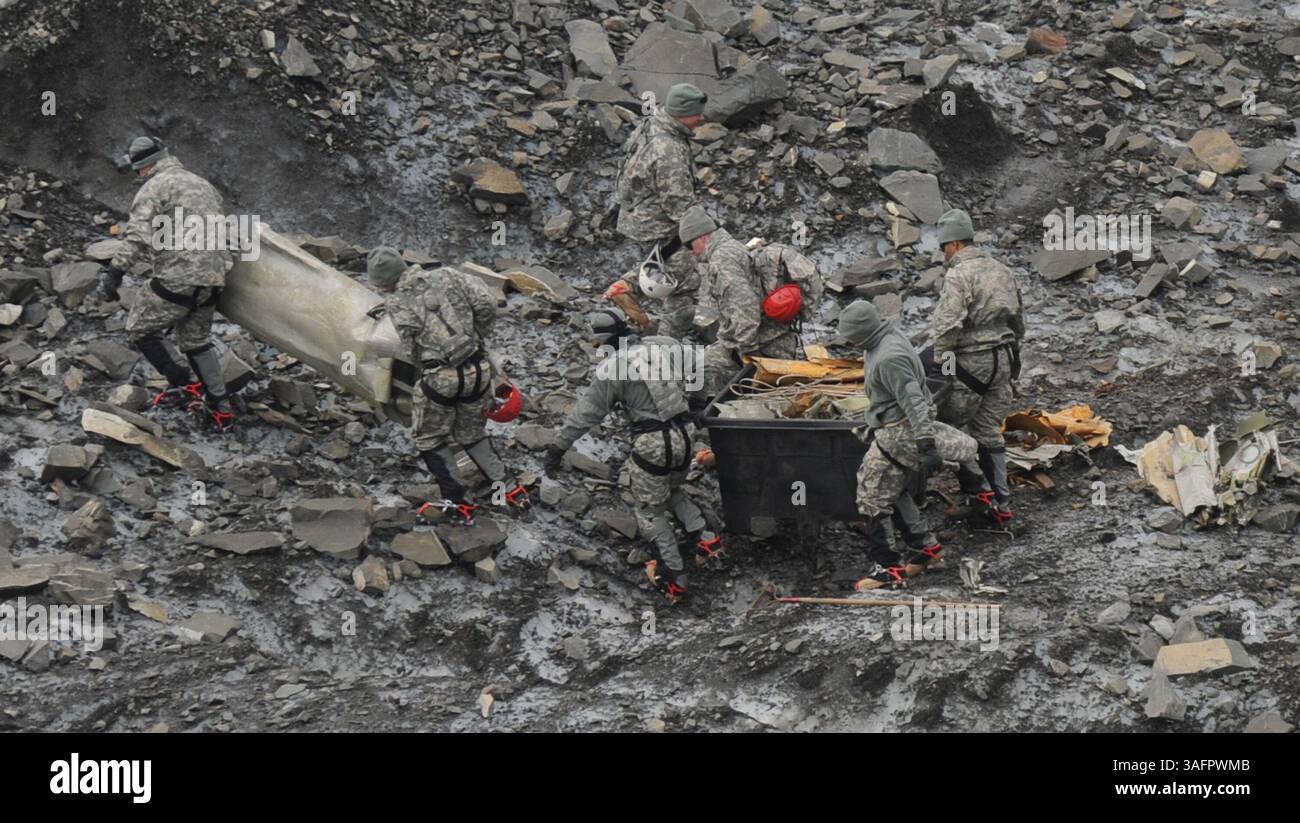July 12, 2012 - Anchorage, AK, USA - Aerial view from an Alaska Army ...