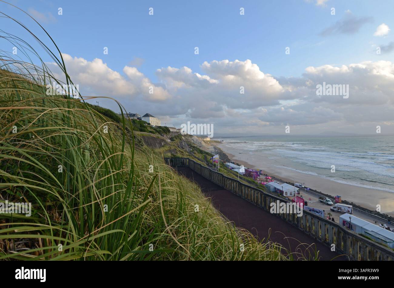 July 14, 2012 - Biarritz, France - Sunset at Cote des Basques, Biarritz ...