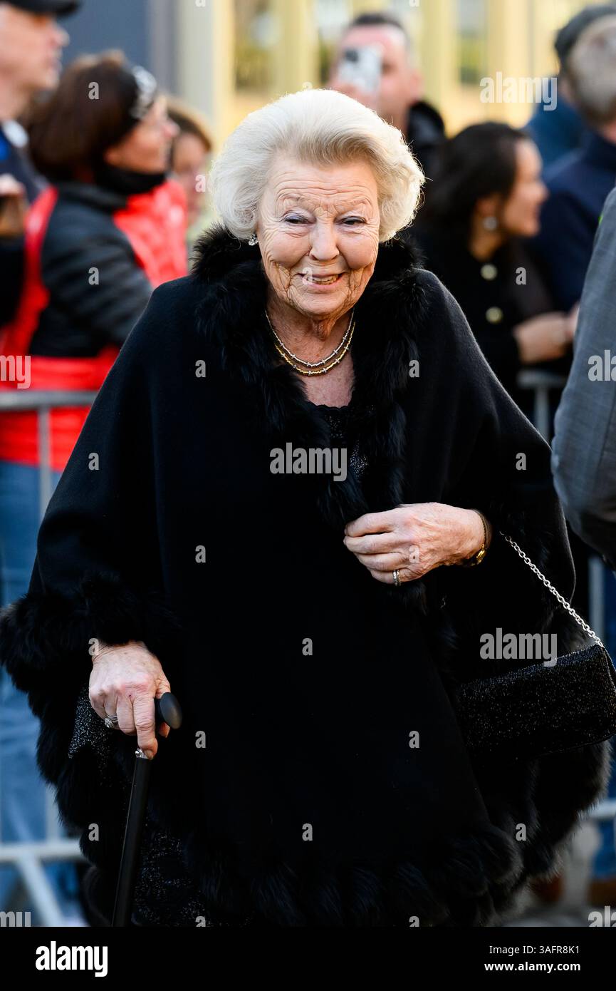 Princess Beatrix at the annual Kings Day concert at the Amphion Theatre ...