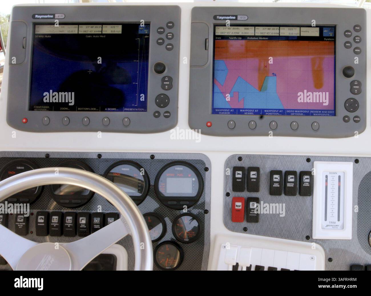 St. Petersburg, 11/23/2005).A dashboard in a 3300 Hydra-Sports VX ...