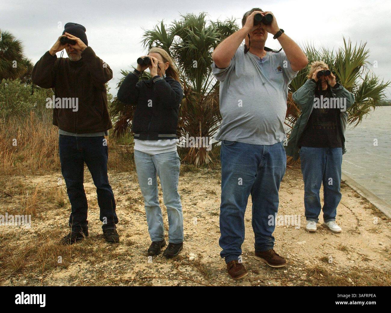CAPTION: (02/04/06, Hernando Beach) Competitive birders Mike Liberton ...
