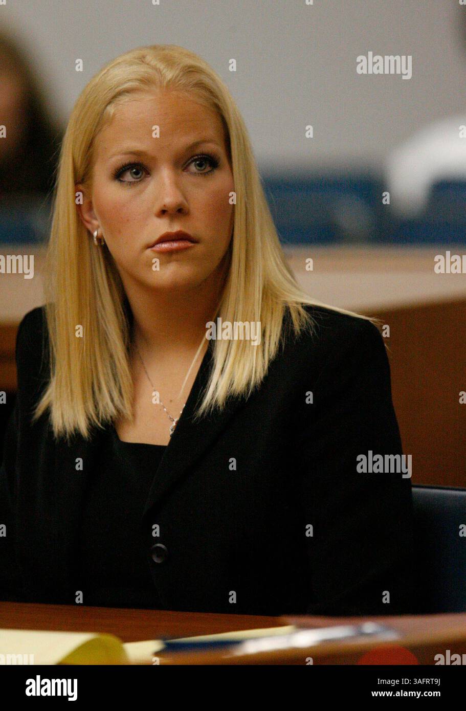 Caption: A somber Debra Lafave sits in a Marion County courtroom ...