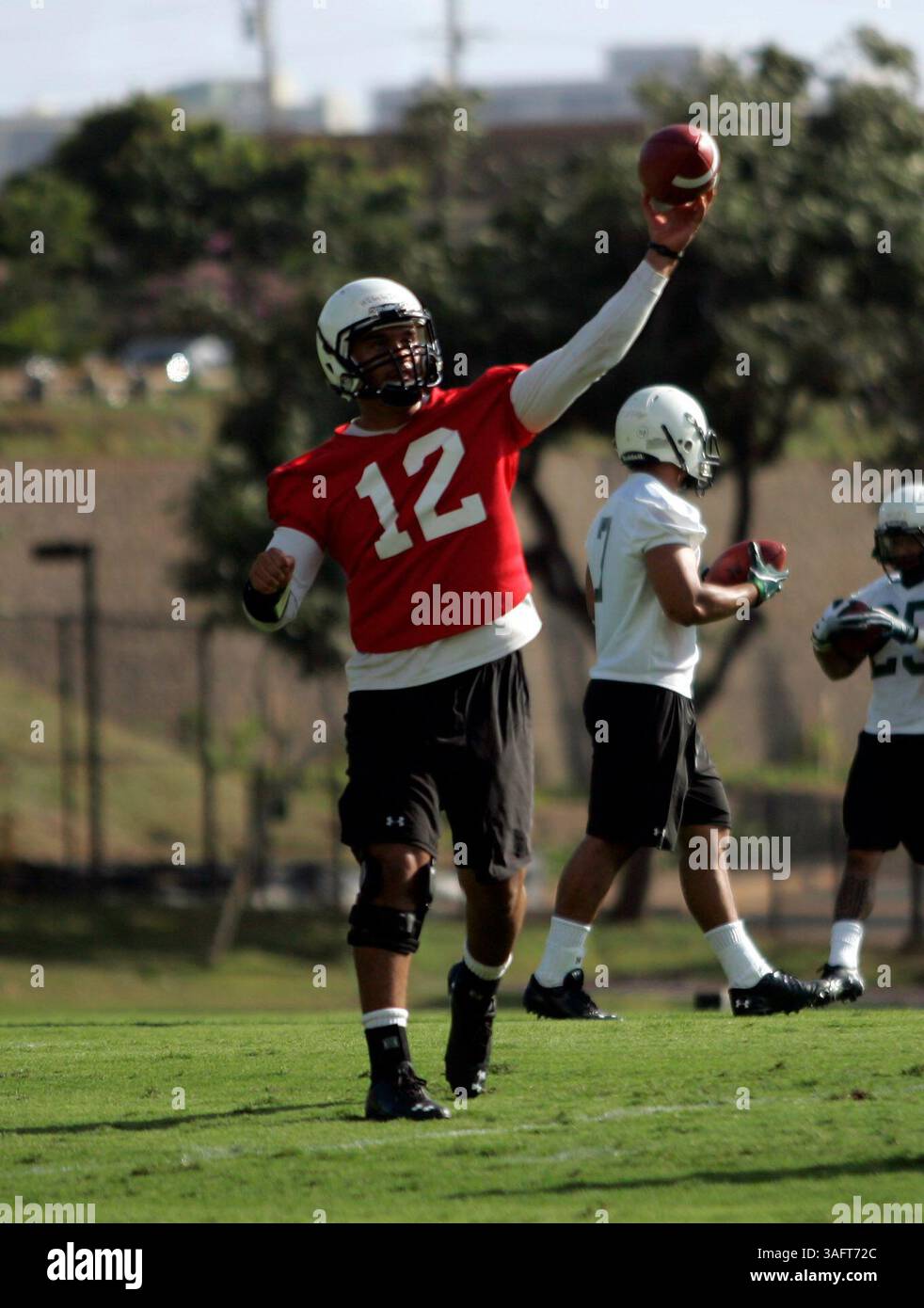 March 20, 2012: Utah State transfer QB Jeremy Higgins #12 during the ...