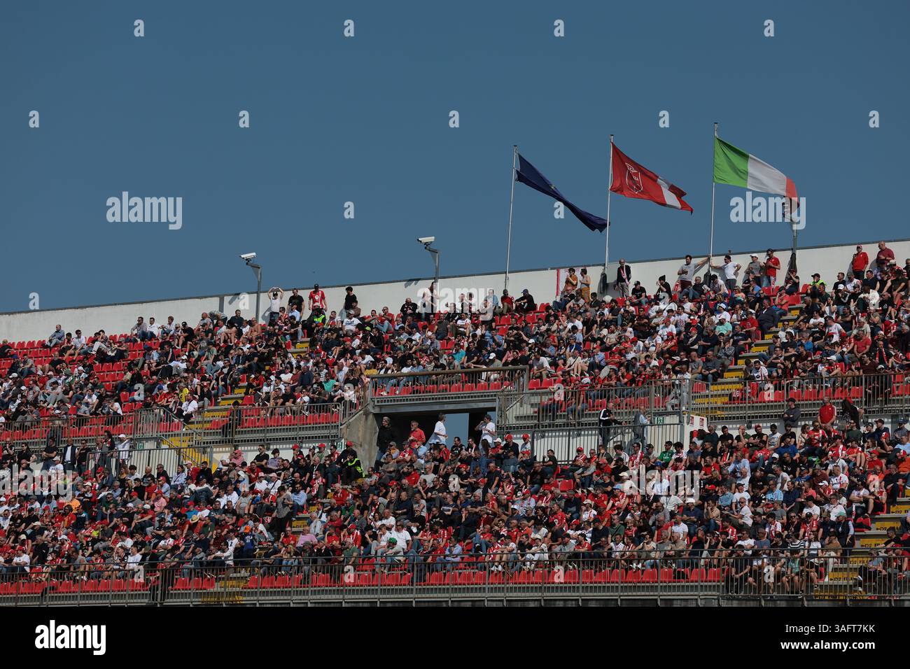 Monza, Italy. 5th Apr, 2025. AC Monza fans look on during the Serie A ...
