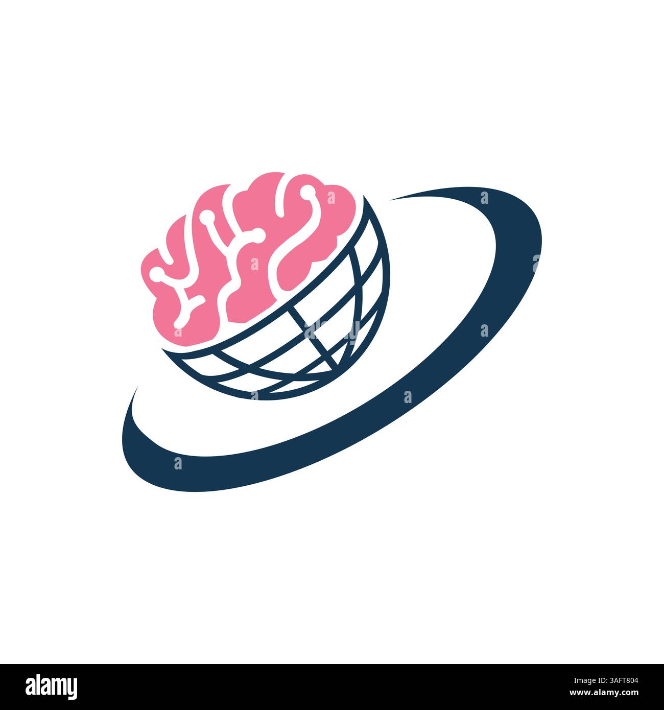 brain globe logo, Brain Power, Global Solutions, Global Thinking Stock Vector Image & Art - Alamy