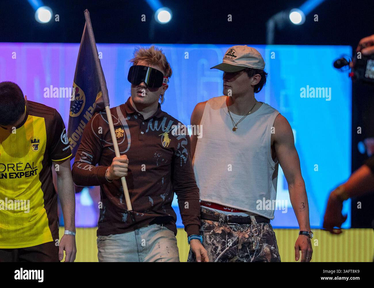 Von links: Ski Aggu ( deutscher Rapper ) und Fabian Reese ...