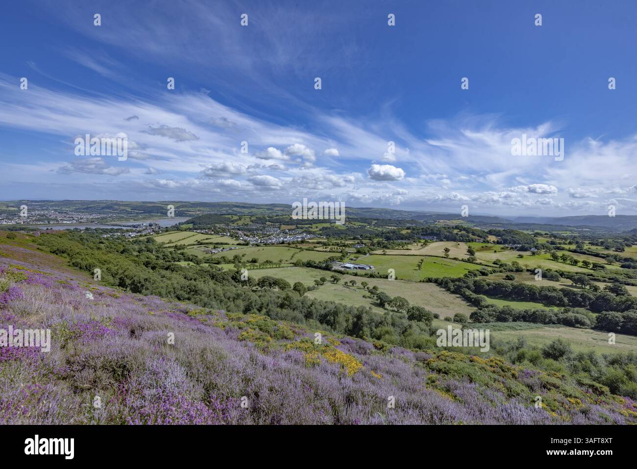 Panoramic view of Conwy Castle, ruins of the medieval castle on the ...