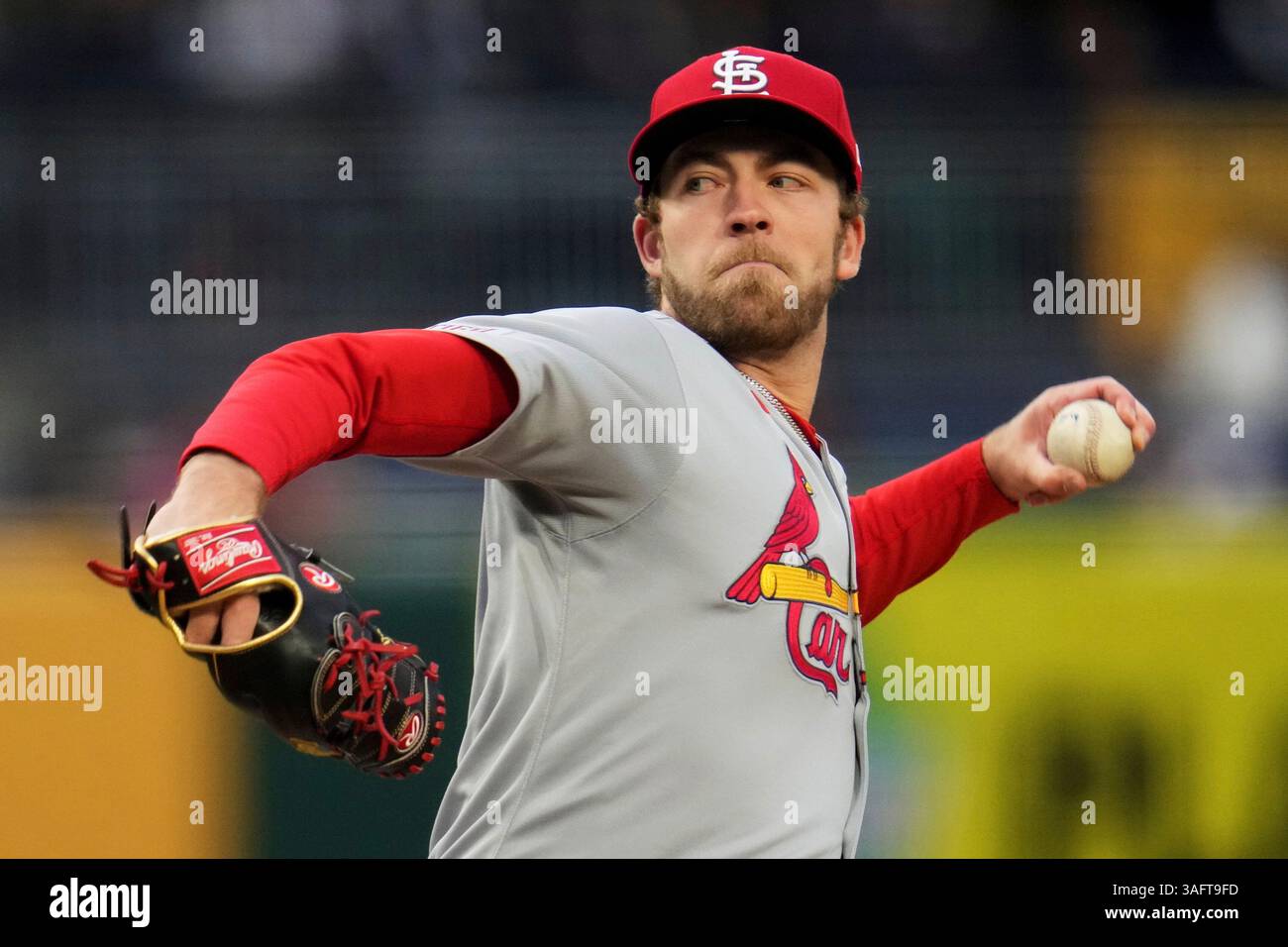 St. Louis Cardinals starting pitcher Matthew Liberatore delivers during ...