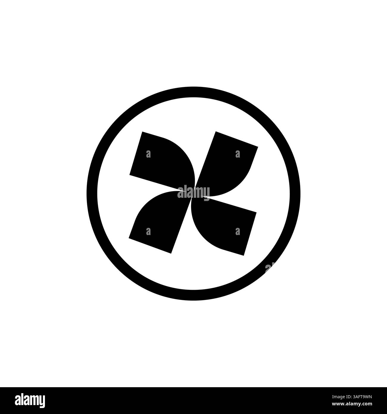 Fan minimalist logo Black and White Stock Photos & Images - Alamy