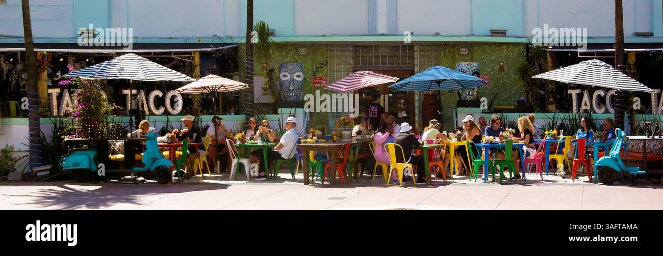 Taco restaurant South Beach, Miami, Florida, USA Stock Photo - Alamy
