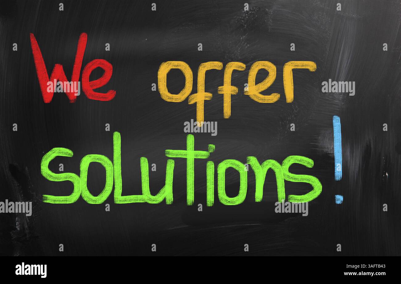 Solutions offered hi-res stock photography and images - Alamy