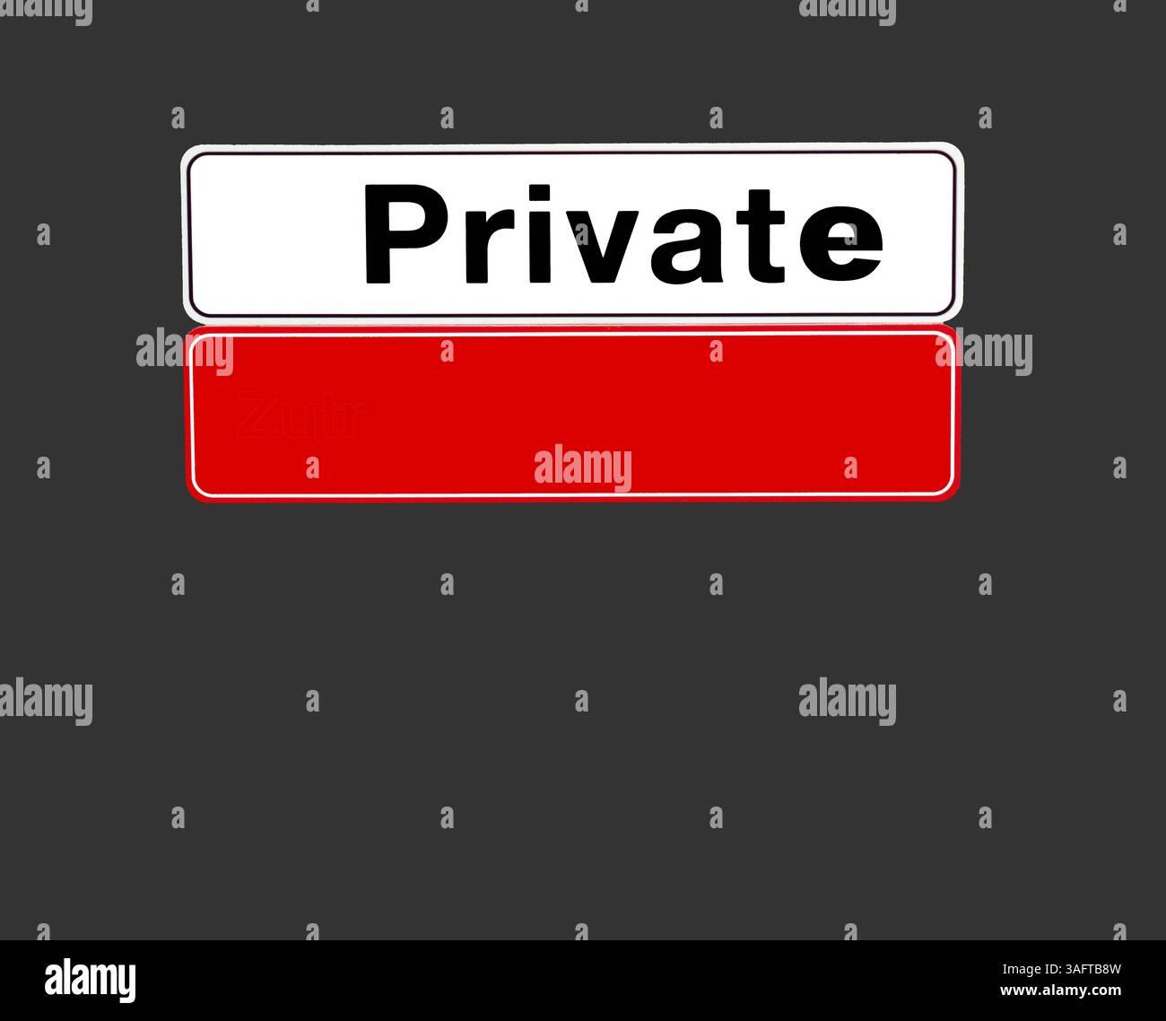 Private sign with space for your design Stock Photo - Alamy