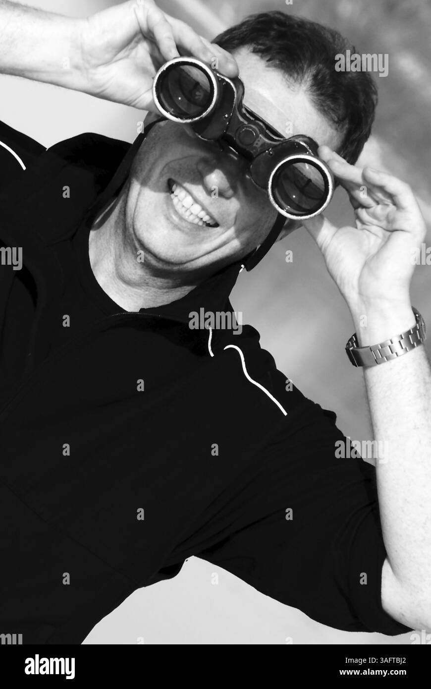 Looks into distance Black and White Stock Photos & Images - Alamy