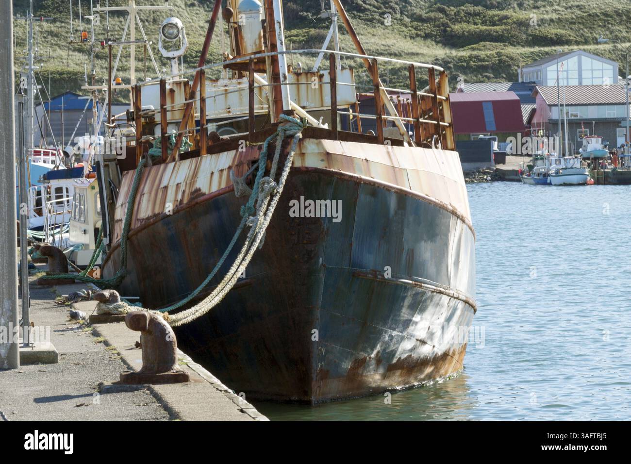Fishing boat in the harbour of Hanstholm Denmark Stock Photo - Alamy